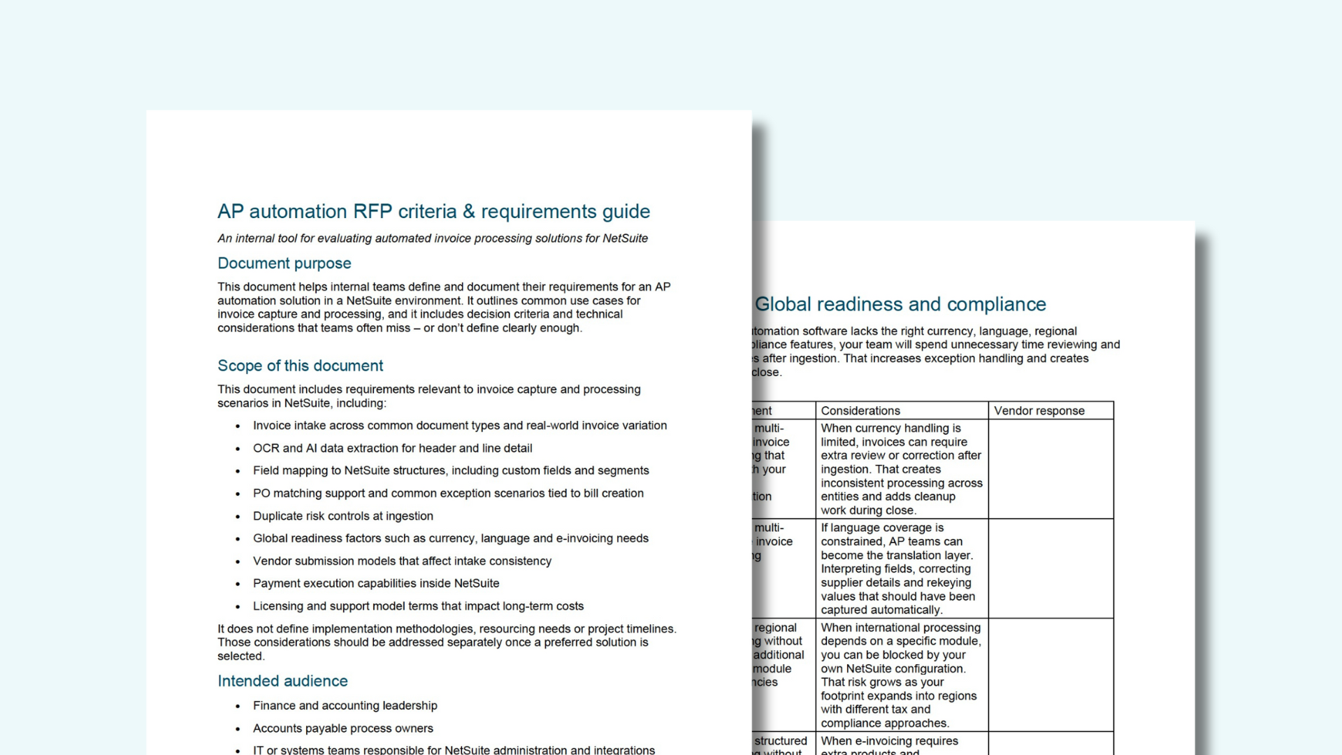 A BRD template for NetSuite-based AP automation